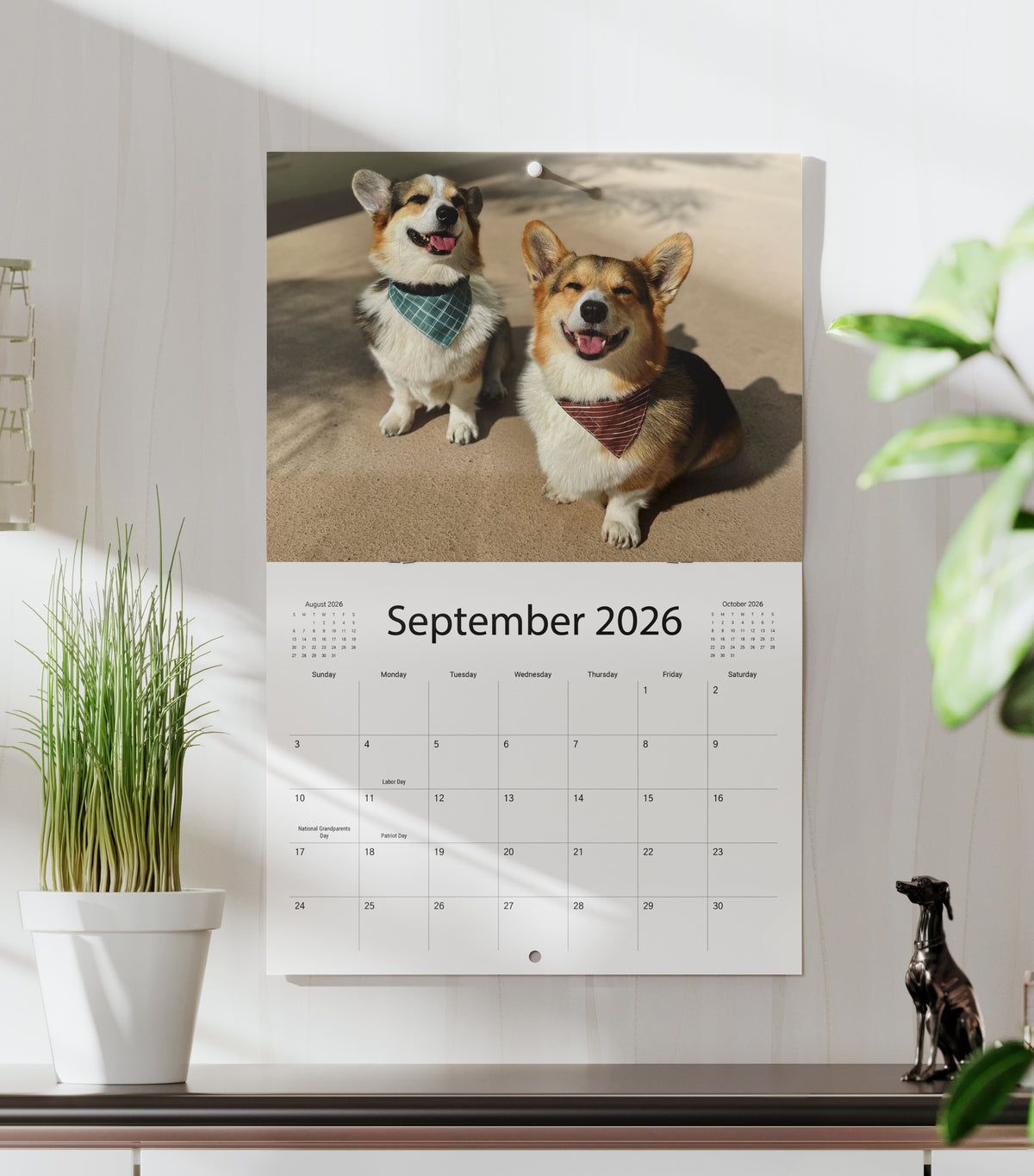 2026 Wall Calendar (35% off) – Brady & Graffiti the Corgis